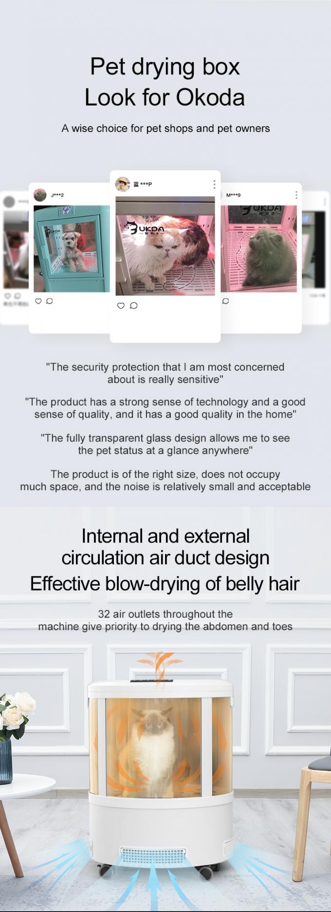 Quick PET Drying Room 84cm 31Kg Dog Drying Cabinet With Dust Collection ...